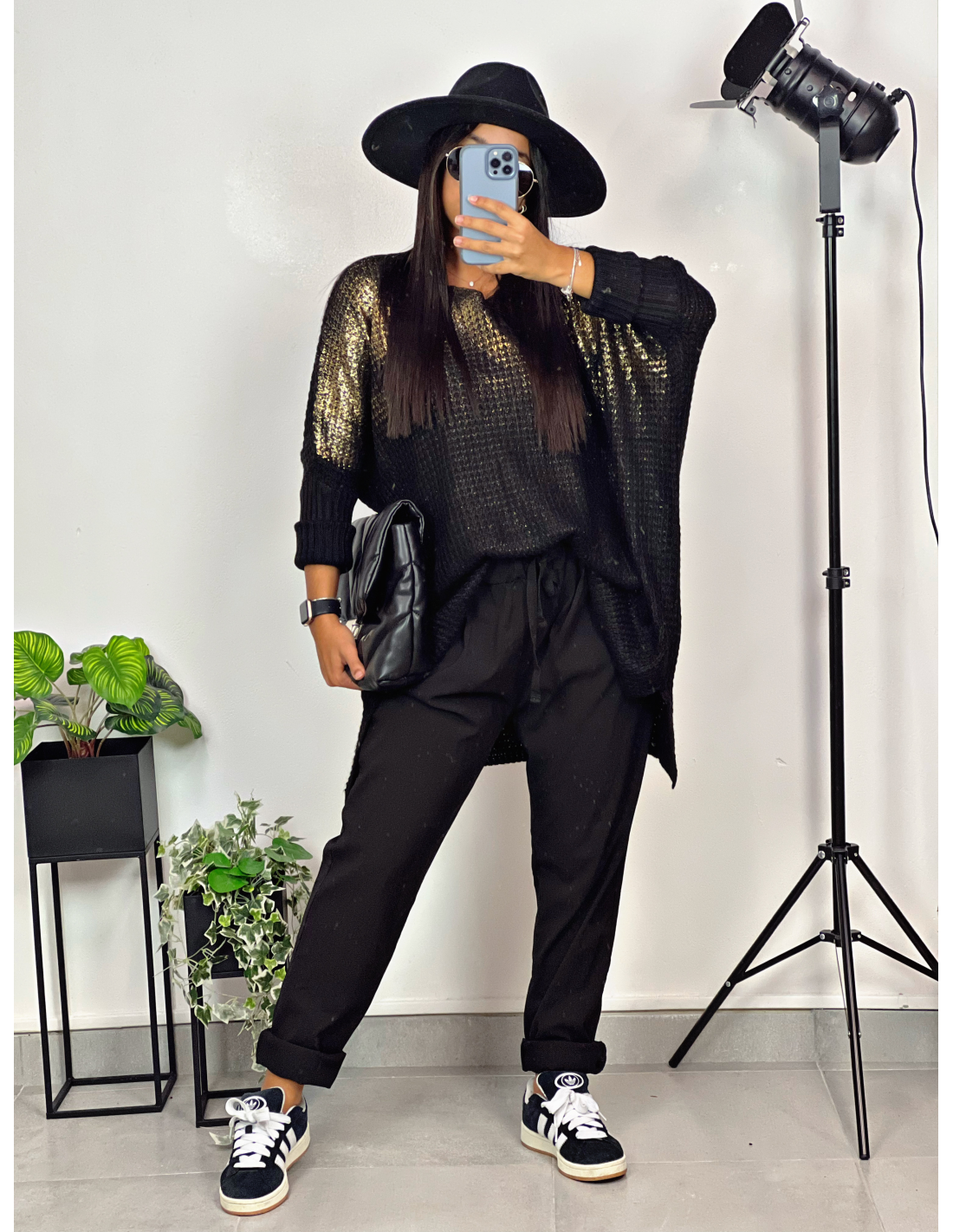 Pull Star noir/doré